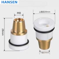 China M11 D41 laser ceramic insulator , 41mm outer diameter , high precision alumina ceramic body , stable insulation , for fiber laser cutting head nozzle holder replacement. for sale