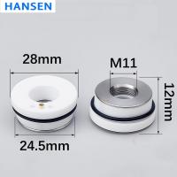 China M11 D41 laser ceramic insulator , 41mm outer diameter , high precision alumina ceramic body , stable insulation , for fiber laser cutting head nozzle holder replacement. for sale