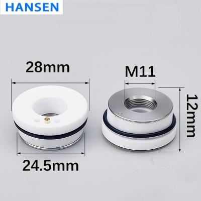 China D28 laser ceramic ring , M11 laser ceramic ring , laser ceramic insulator , laser nozzle holder , fiber laser cutting spare parts , laser ceramic ring with o-ring , laser cutting consumables for sale