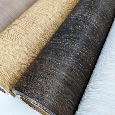 China Flame Resistance PVC Membrane Foil Wood Grain 1-5Color Printing High Strength for sale