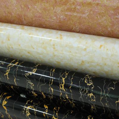 China High Glossy Marble Design Vinyl Pvc Decorative Foil For Kitchen Cabinet Counter Top for sale