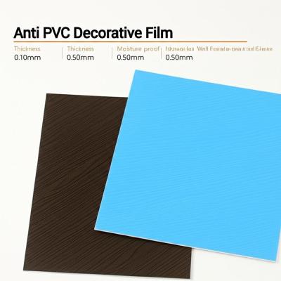 China Anti Flame PVC Decorative Film Thickness 0.10mm 0.50mm Moisture proof Material Ideal for Wall Panels and Cabinet Finishes for sale