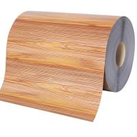 China Length 100m to 400m pvc wood grain foil designed for furniture surface protection wall covering and decorative laminates for sale