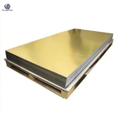 China Gold Mirror Acrylic Sheet 4ft X 8ft Size Perspex Mirror Panels OEM for sale