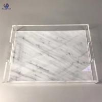 China Customized Clear Acrylic Organizer Tray , Virgin PMMA Stacking Acrylic Trays for sale