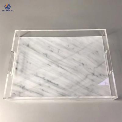 China Customized Clear Acrylic Organizer Tray , Virgin PMMA Stacking Acrylic Trays for sale
