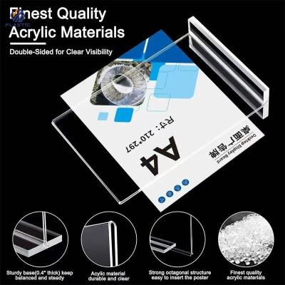 China T-Style Or L-Style Double-sided Acrylic Sign Holder for sale