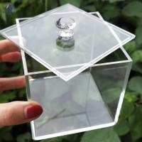 China Custom Printing Clear Acrylic Plastic Boxes , Jewelry Storage Box For Organizing for sale