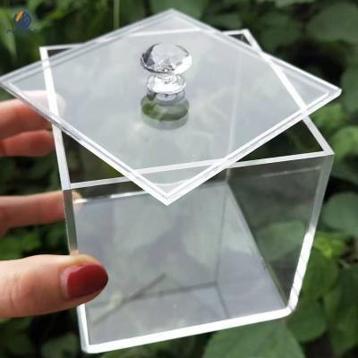 China Custom Printing Clear Acrylic Plastic Boxes , Jewelry Storage Box For Organizing for sale