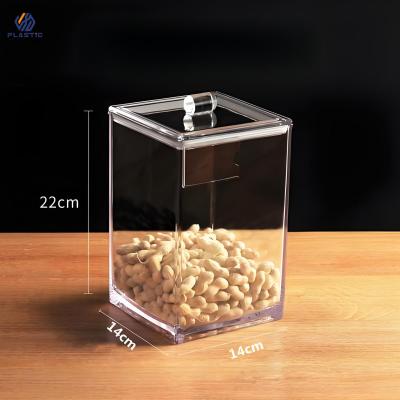 China Rectangular Transparent Acrylic Food Display Box Easy Assemble For Super Mall for sale