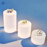 China Custom Acrylic Jewelry Display Stand Lightweight Design Acrylic Cylinder Pedestal for sale
