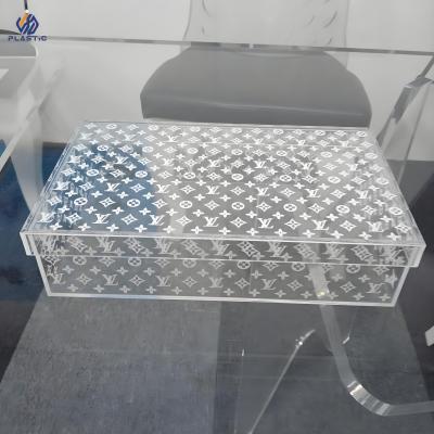 China Customimzed Logo Acrylic Storage Box , Virgin PMMA Acrylic Makeup Organizer Box for sale
