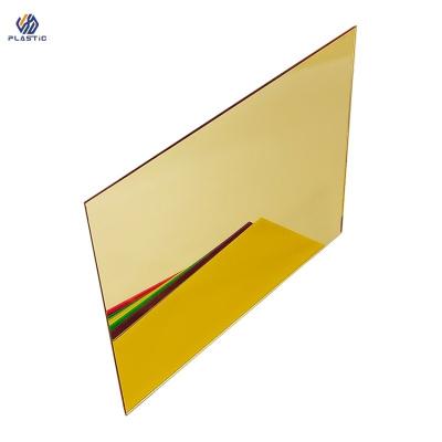 China 1220mm Width Mirror Acrylic Sheet in Rose Gold Color Custom Cut To Size for Signage and Display for sale