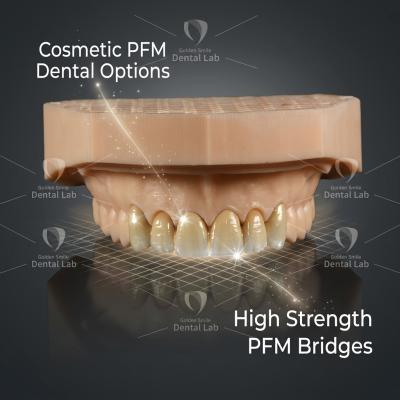 China CDT MDT Digital Design Dental Lab Co-Cr PFM Bridge Chinese Dental Laboratory for sale