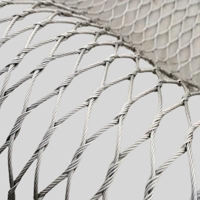 China Corrosion Resistant Interwoven Stainless Steel Rope Mesh with High Strength and Flexibility for Zoo Enclosures for sale