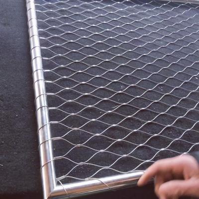 China Flexible Stainless Steel Ferrule Rope Mesh with 2''X 2'' Mesh Size for Safety Barriers for sale