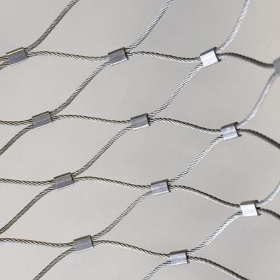 China Architectural Wire Rope Mesh 1mm-6mm 304 316 316L Stainless Steel Wire Rope Mesh for sale