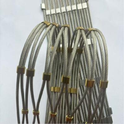 China 304L Stainless Steel Rope Mesh 80x50mm Aperture For Architectural Decor for sale