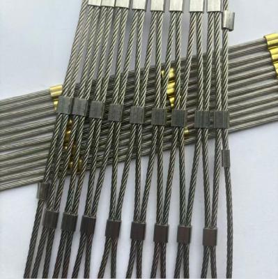 China SS304 Stainless Steel Rope Mesh Inter Woven Knotted Type With 80x50mm Aperture For Safety Protection for sale