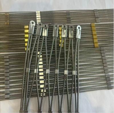 China Architectural Galvanized Flexible Safety Stainless Steel Wire Rope Mesh Net For Facade Partitions & Ceilings for sale