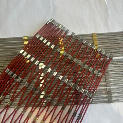 China Ferrule type 316L Stainless Steel Wire Rope Mesh Plain Weave For Tensile Architectural Projects for sale