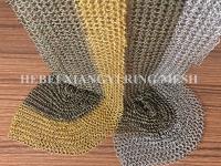 China Weld 316 Stainless Steel Ring Mesh Curtain For Decoration Interior Design Chain for sale
