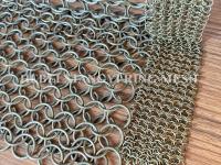 China Metal Chain Link Bronze 3mm Ring Mesh Curtain Stainless Steel With Customized Pattern for sale