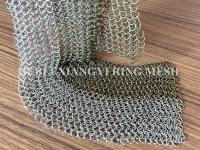 China Galvanized Steel Round 0.53mm Metal Ring Mesh Chain Link Decoration Wire Fence for sale
