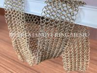 China Galvanized Steel Round 0.53mm Metal Ring Mesh Chain Link Decoration Wire Fence for sale