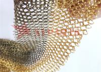 China Architectural Metal Round Ring Mesh Curtain With SS Eletroplating for sale