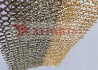 China Architectural Metal Round Ring Mesh Curtain With SS Eletroplating for sale