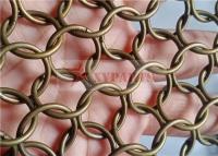 China Anodized Interior Design Metal Mesh Curtain With Stainless Steel Rings for sale