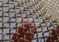 China Anodized Interior Design Metal Mesh Curtain With Stainless Steel Rings for sale