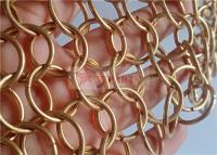 China Anodized Interior Design Metal Mesh Curtain With Stainless Steel Rings for sale