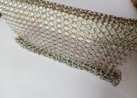 China Stainless Steel 0.8x7mm Ring Metal Mesh Curtain Dividers For Stair Handrails for sale
