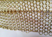 China 7mm Stainless Steel Welded Ring Mesh Curtain For Space Decoration for sale