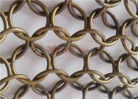 China Bronze Color Ring Mesh Curtain 1.5x15mm For Store Construction for sale