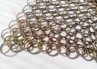 China Bronze Color Chainmail Wire Mesh Drapery Stainless Steel For Indoor Partitions for sale