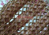 China Brass / Copper Hand Woven Ring Mesh Drapes For Wall Decoration And Curtain for sale