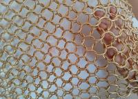 China Rose Gold Metal Ring Mesh Curtain 15mm For Architecture Design for sale