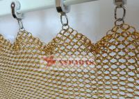 China Corrosion Resistance Stainless Steel Chain Braided Ring Mesh For Light Partitioning for sale