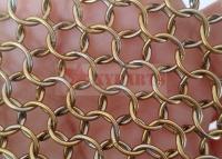 China 0.8x7mm Welded Type Stainless Steel Mesh Curtain For Interior Decoration Ring Mesh Curtain for sale