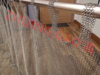 China Ring Size 7mm Silver Color Tab Top Ring Mesh Curtain Height 2.30 M Width 1.50 M for sale