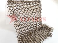 China Bronze Stainless Steel Chainmail Room Divider Mesh For Wall Curtains for sale