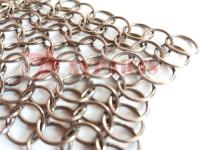 China Bronze Stainless Steel Chainmail Room Divider Mesh For Wall Curtains for sale
