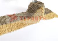 China Bronze Stainless Steel Mesh Curtain For Teahouse Decoration Metal Ring Mesh for sale
