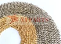 China Bronze Stainless Steel Mesh Curtain For Teahouse Decoration Metal Ring Mesh for sale