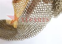China Bronze Stainless Steel Mesh Curtain For Teahouse Decoration Metal Ring Mesh for sale