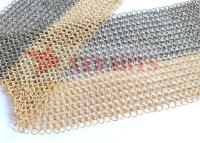 China Bronze Stainless Steel Mesh Curtain For Teahouse Decoration Metal Ring Mesh for sale