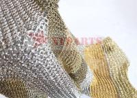 China Round Metal Ring Stainless Steel Mesh Curtain For Building Decoration Chainmail Curtains for sale